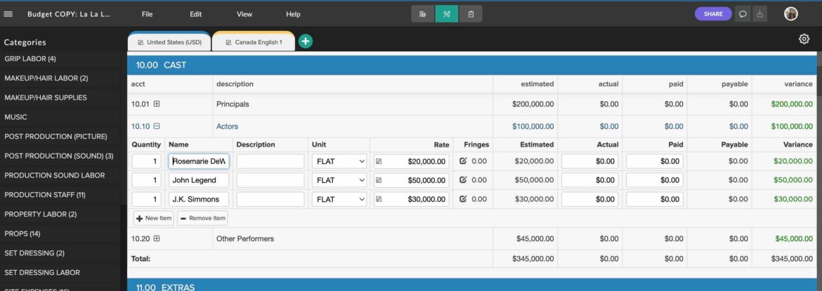 How to Manage a Film Budget [Top Sheet & Templates Included] - Celtx Blog